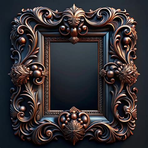 Premium Vector Ornate Bronze Frame