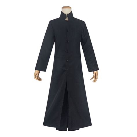 The Matrix Neo Black Uniform Outfits Cosplay Costume Halloween Carniva