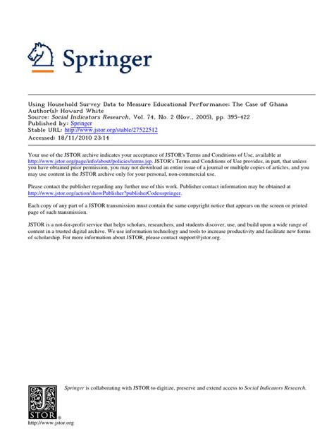 Using Household Survey Data To Measure Educational Performance Download Free Pdf Literacy