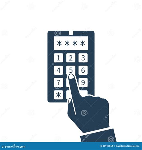 Security System Code Icon Stock Vector Illustration Of Keypad 85910564