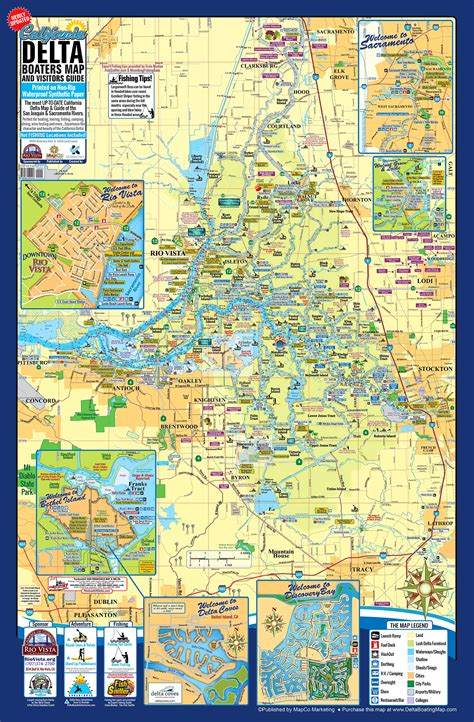 Delta Boating Map Map Of The California Delta