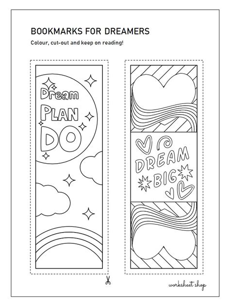 Bookmarks Worksheet Shop