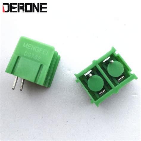 2 Piece 7 62mm 2 Pin 300v 10a Circuit Board Connector Block Terminals For Audio Diy Portable