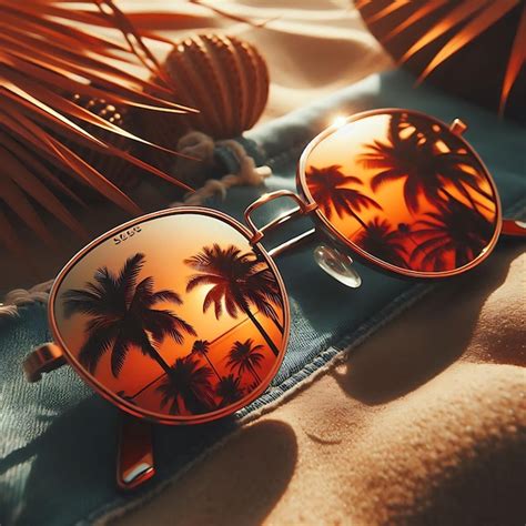 Premium Photo Summer Background Design Sun With Sunglass Beaming Of