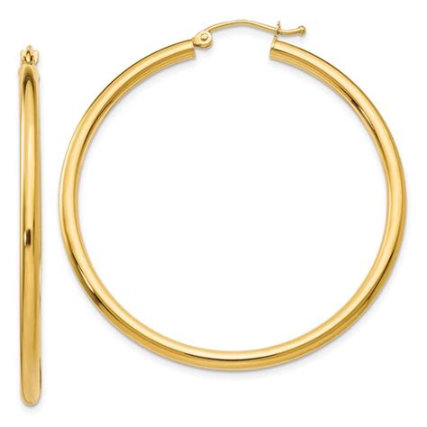 10k Gold Tube Hoop Earrings Osj Jewelers