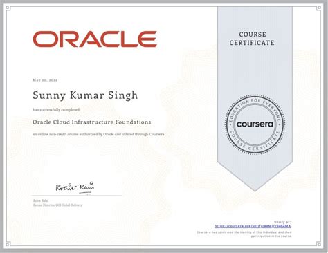 Sunny Kumar Singh On Linkedin Coursera Oracle Coursera