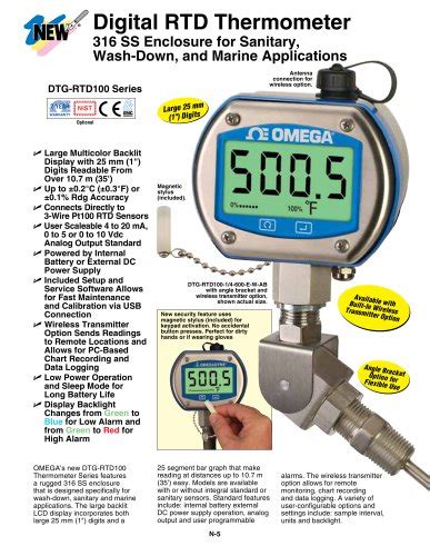 Dtg Rtd100 Temperature Indicator Omega Pdf Catalogs Technical