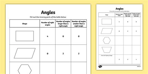 Editable Angles Worksheet Professor Feito Twinkl
