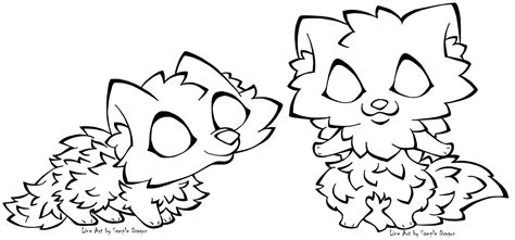 Chibi Dire Wolf Black And White Free2use By Sampledragon On Deviantart