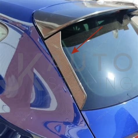 Seat Leon 5f Fr Mk3 Mk35 Rear Window Side Canard Spoiler Strips Carbo