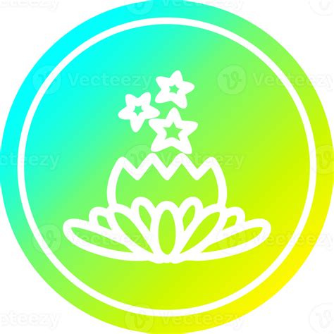 Magical Flower Circular In Cold Gradient Spectrum 36484093 Png