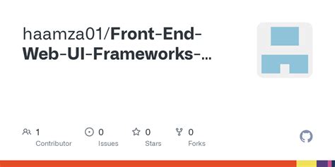 GitHub Haamza Front End Web UI Frameworks And Tools