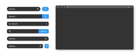 Premium Vector Blank Internet Browser Window With Various Search Bar