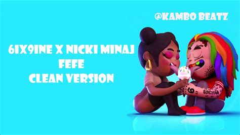 6ix9ine X Nicki Minaj Fefe Clean [radio Edit] Youtube