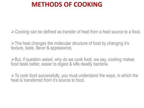 Lesson 1 Basic Cooking Methods And Food Preparation Techniques Pptx