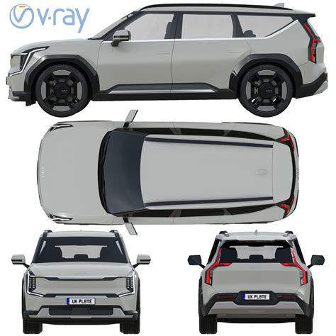 Kia Ev9 3d Model For Vray