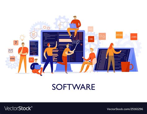 Programmer Flat Royalty Free Vector Image Vectorstock