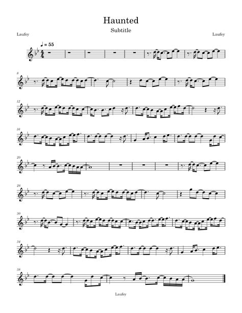 Haunted Laufey Haunted Laufey Flute Sheet Music For Flute Solo