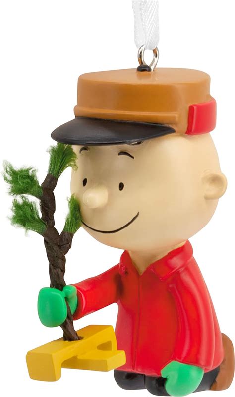 2024 Peanuts Charlie Brown With Tree Red Box Ornament Hooked On