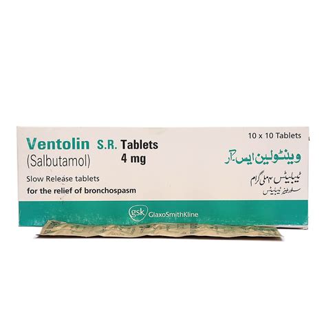 Ventolin Tablets Sr 4mg Side Effects Buy Online ₨ 220 Khasmart