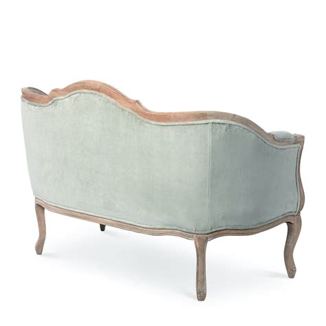 Philippe Velvet Upholstered Loveseat In Sage Green Stylish Mango Woo