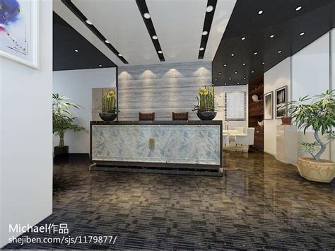 现代办公楼大厅效果图大全 设计本装修效果图