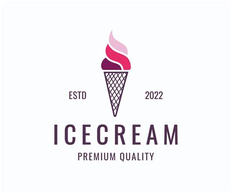 Ice Cream Brand Logo Design Template 12187844 Vector Art At Vecteezy