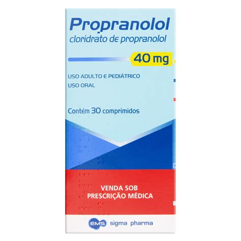 Propranolol Ayerst 40mg 30 Cprs