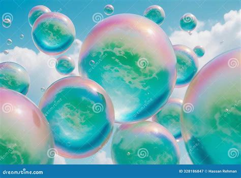 A Stunning Photograph Of Vibrant Green Hydrogen Bubbles Stock Illustration Illustration Of