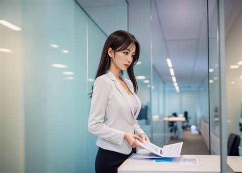 办公室美女职员图片28素材cnn