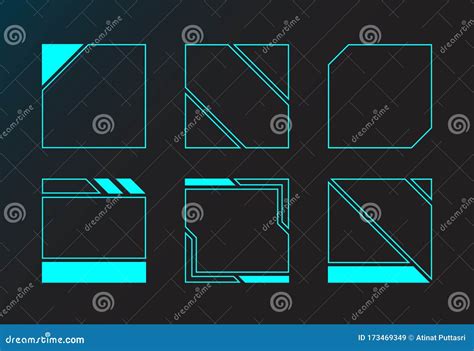 Abstract Frames Technology Futuristic Interface Hud Stock Vector