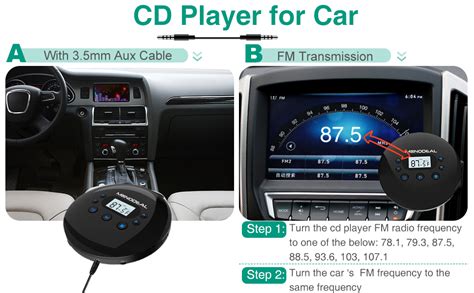 Portable Cd Player With Headphones Monodeal Rechargeable