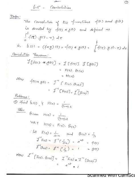 Laplace Transform Convolution Pdf
