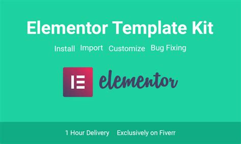 Install Import Customize Your Elementor Template Kit By Sfahmi0801 Fiverr