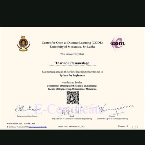 p tharindu on linkedin i have successfully complete python for