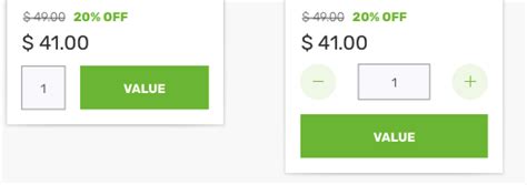 Website Design Quantity Boxes Versions For Ecommerce User