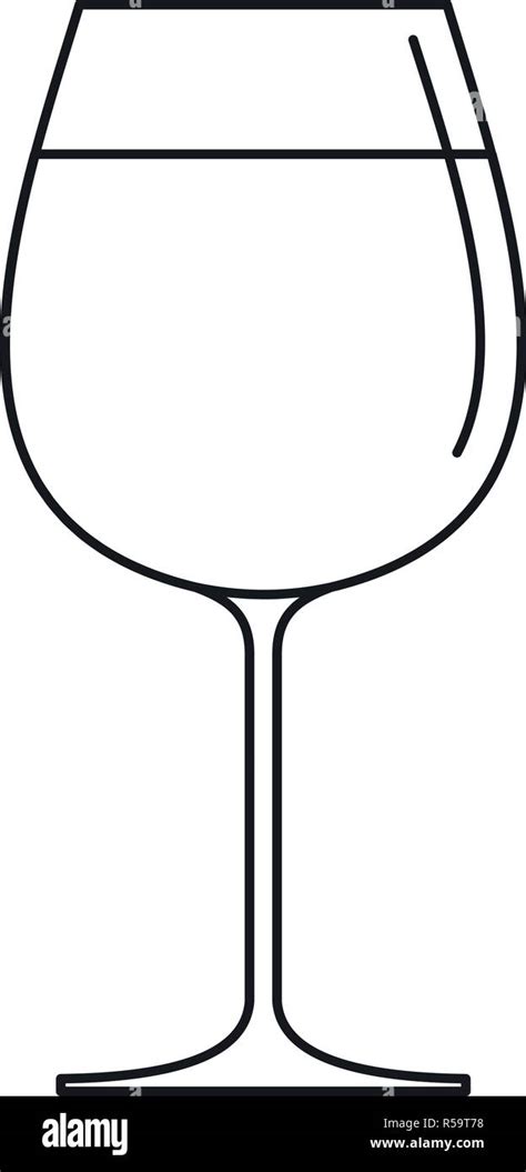 Wine Glass Icon Outline Wine Glass Vector Icon For Web Design Isolated