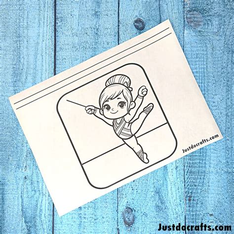 Rhythmic Gymnast Paper Craft Free Pdf Printable Template Just Do Crafts