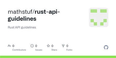 Github Mathstufrust Api Guidelines Rust Api Guidelines