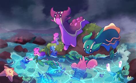 Staryu Shellder Gastrodon Wiglett Corphish And 1 More Pokemon