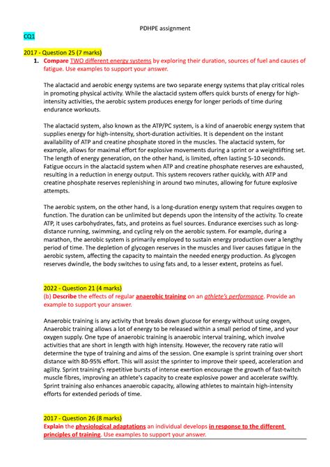 Pdhpe Assignment Practice Questions Pdhpe Assignment Cq 2017