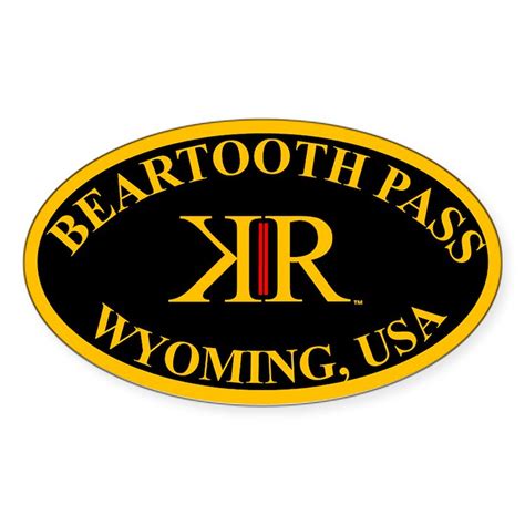 Sticker Oval Beartooth Pass Highway 212 Tourtag Sticker Cafepress