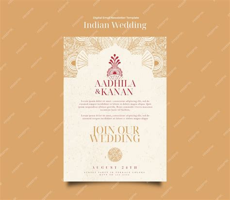 Indian Wedding Template Design Premium Psd