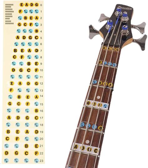 4 String Bass Guitar Notes Chart