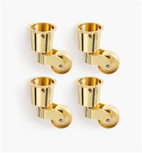 Round Brass Cup Casters Lee Valley Tools