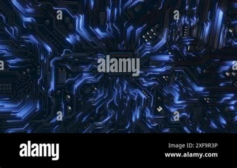 Animated Circuit Board Motherboard Digital Chip Pcb Sci Fi Chic Cyberpunk Graphic Elements