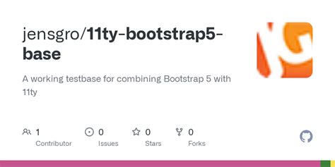 Github Jensgro11ty Bootstrap5 Base A Working Testbase For Combining Bootstrap 5 With 11ty