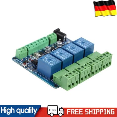 Rs485 Ttl Modbus Rtu Relay Switch Board 4 Way Optocouplers Isolate Input Output Eur 9 98