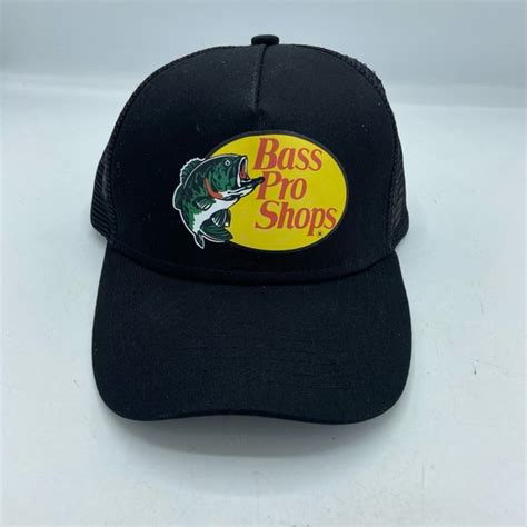 Bass Pro Shops Accessories Bass Pro Shop Trucker Hat Black Snapback