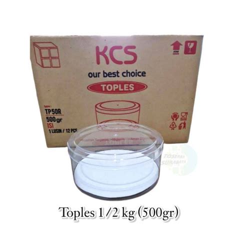 Toples Kcs 500 Gr 1 Lusin Toples Kue Kering Kemasan Kardus Lazada